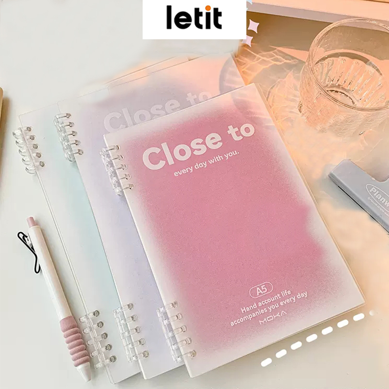 Letit Creative Gradient Loose Leaf Notebook A5 /B5 Refillable Ring ...