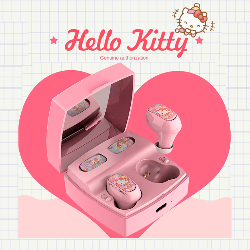 Kawaii Sanrio headphone Hello Kitty Bluetooth Earphone Anime Figure ...