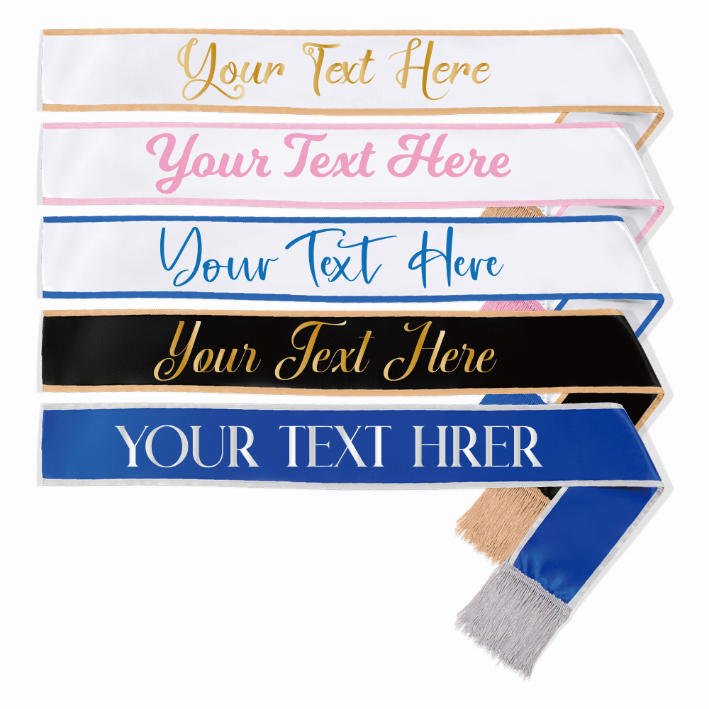 Personalized Sash with Tassels with Custom Text Ajustable Length with ...