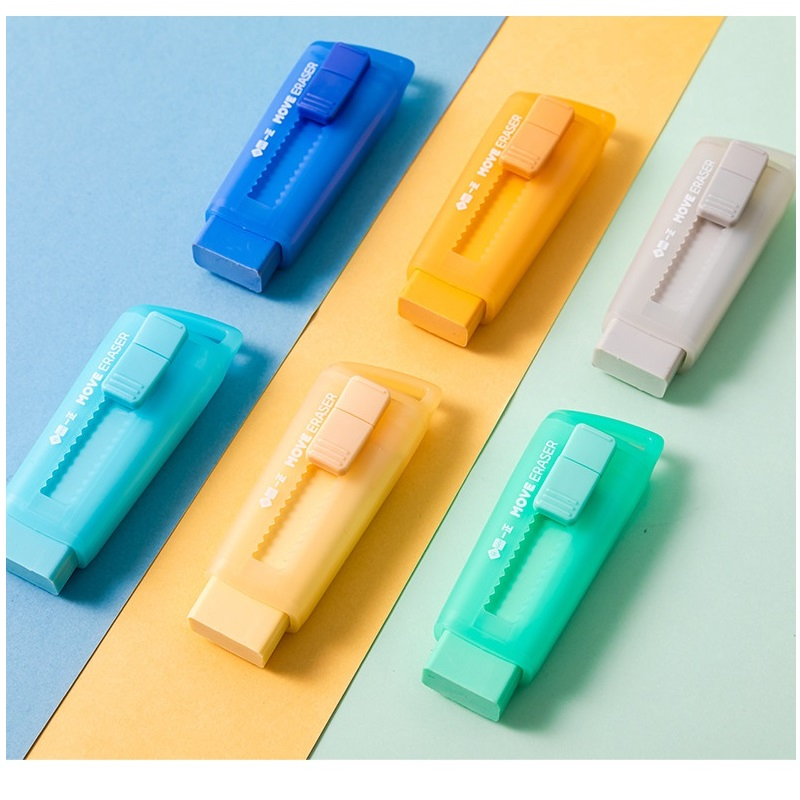 Penlab 1pcs Mori Move Eraser Retro Color Less Dust Rubber for Pencil ...