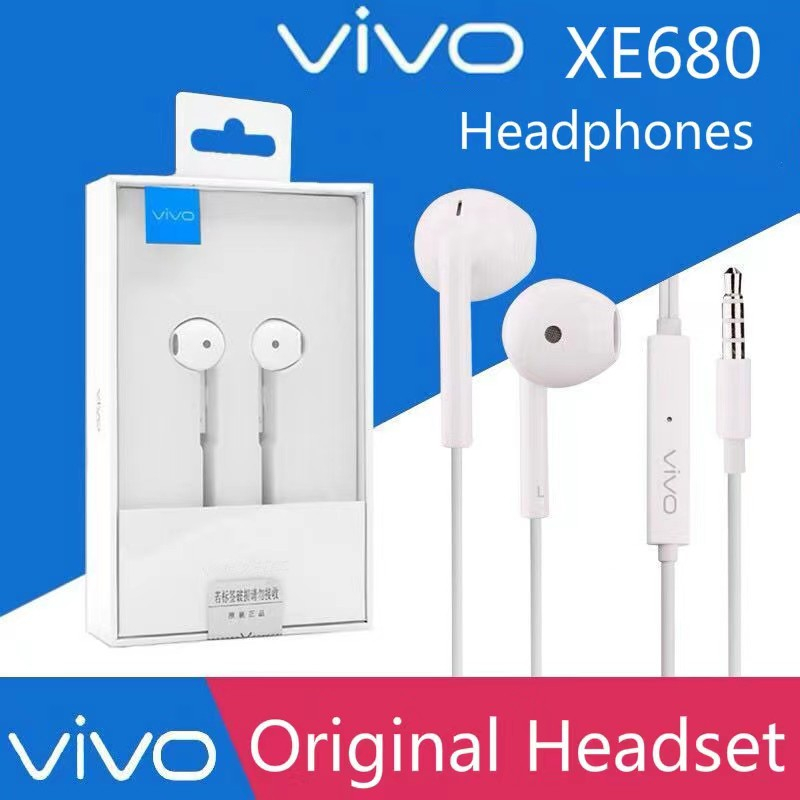 Vivo headset Earphone In-Ear Hi-Fi vivo XE680 For V7 V9 X9 X21 X23 NEX ...