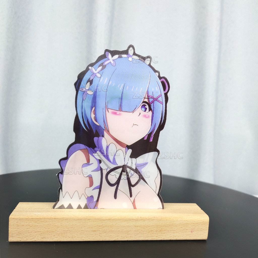 Rem Ram Emilia Motion Suitcase Sticker Re Zero Anime Waterproof Decals ...