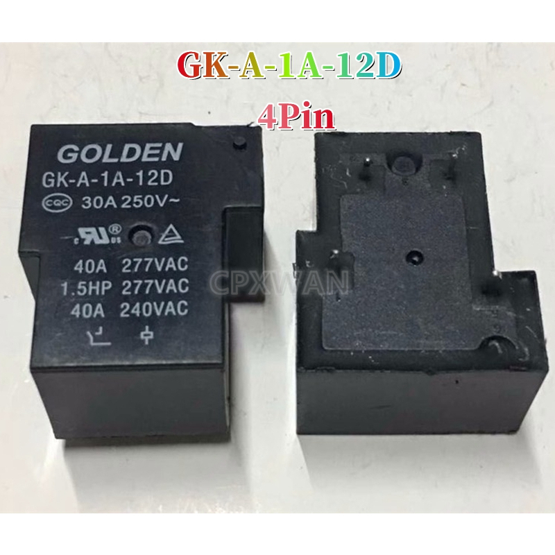 1pcs GOLDEN Relay GK-A-1A-12D 40A 12VDC T90 Relay 4Pin 5Pin New ...