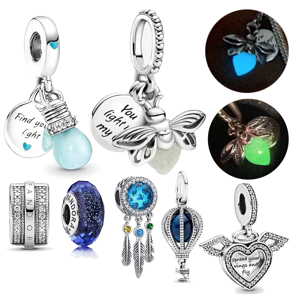 Firefly Pandora Berloques Silver 925 charm glowing lamp Lume light ...
