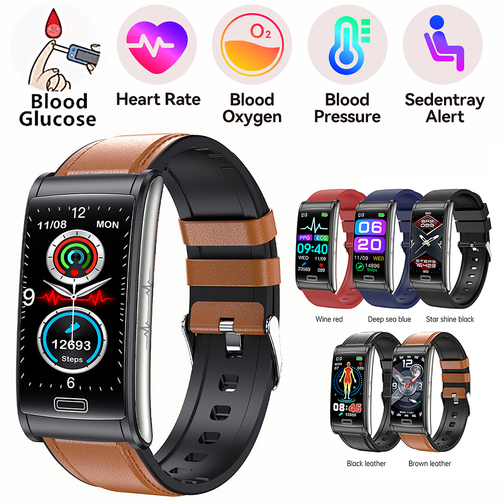 2023 New E600 Smart Watch Touch Screen Non-invasive Blood Sugar Ecg ...