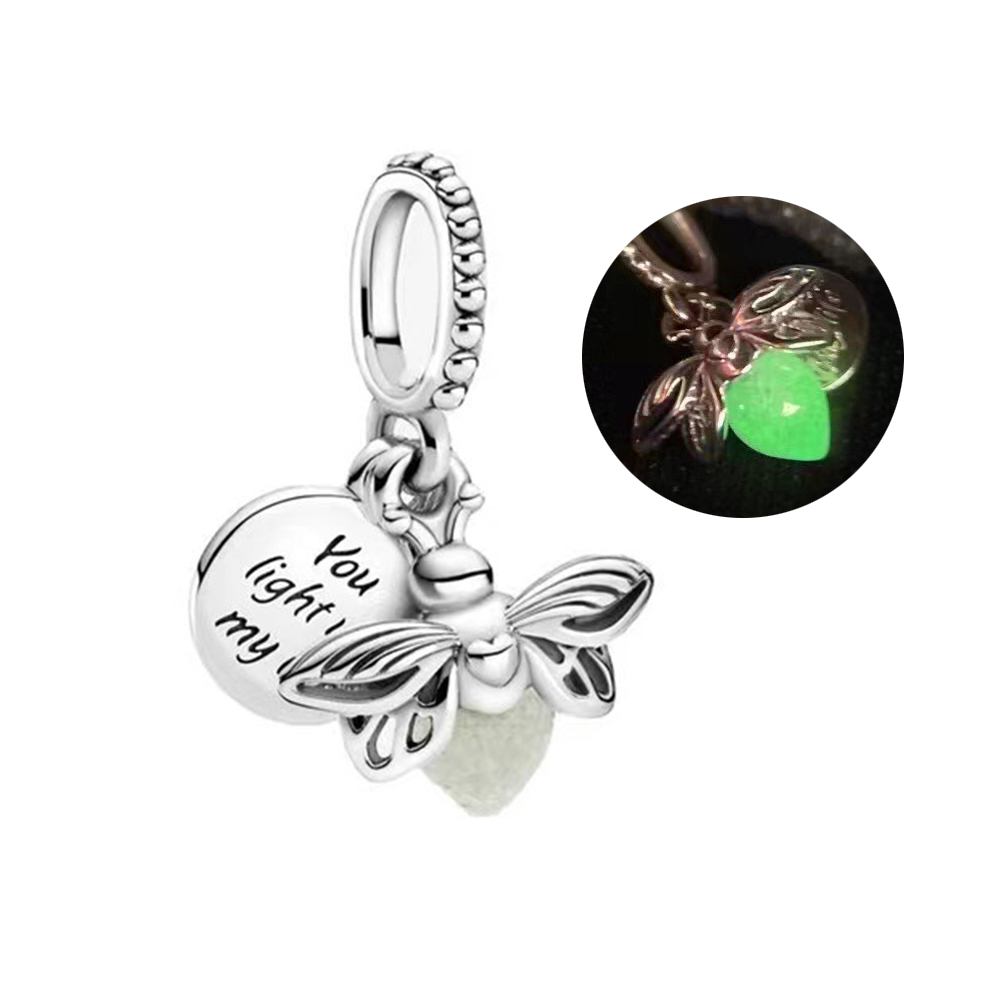 Firefly Pandora Berloques Silver 925 charm glowing lamp Lume light ...