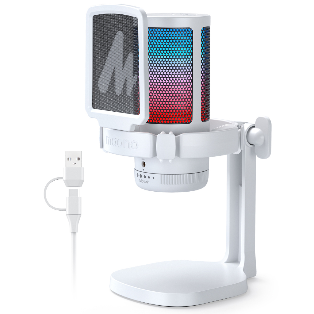 Maono DGM20/DGM20S USB Microphone RGB Gaming Mic Condenser Mic Noise ...