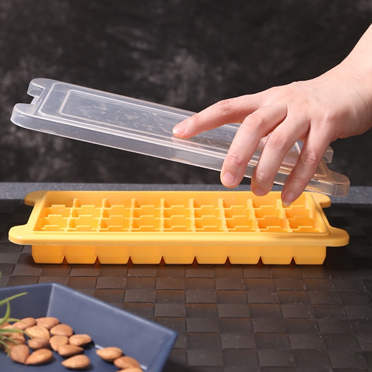 KATELV 24-36 Grids Silicone Ice Cube Molder Tray Fruit Popsicle Maker ...