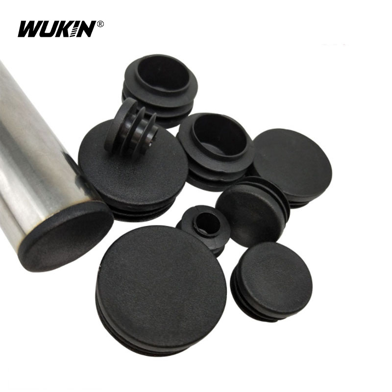 Black Round Plastic Blanking End Cap Tube Pipe Inserts Plug Bung Insert ...