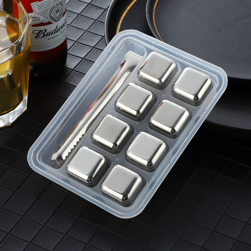 KATELV Food Grade Stainless Steel Ice Cube Kitchen Utensil Set Whiskey ...