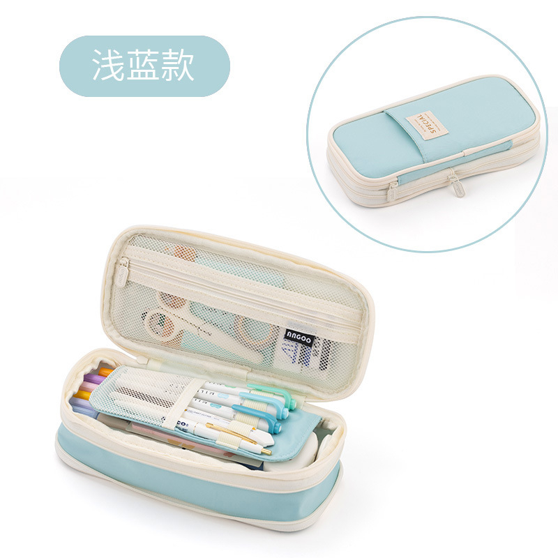 Large Capacity Pencil Case Classic Pocket Pensel case Fold Canvas ...