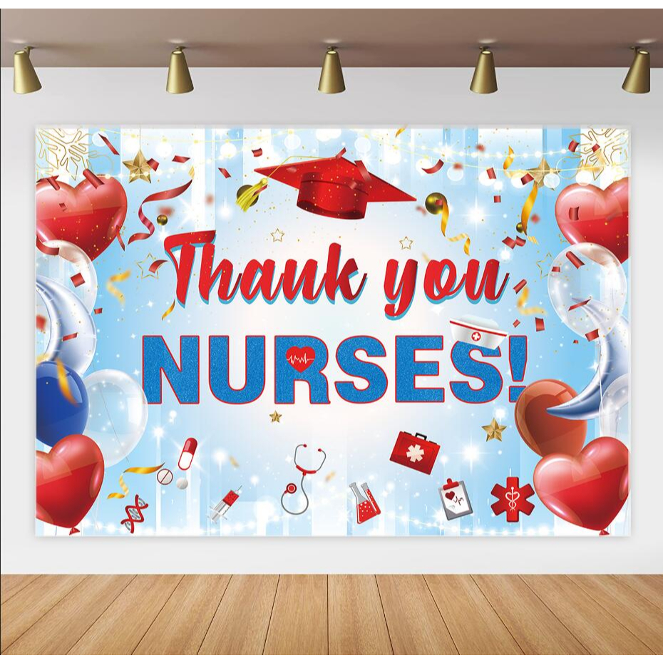 7x5ft Thank You Nurse Photography Backdrop for Nursing Day Party ...