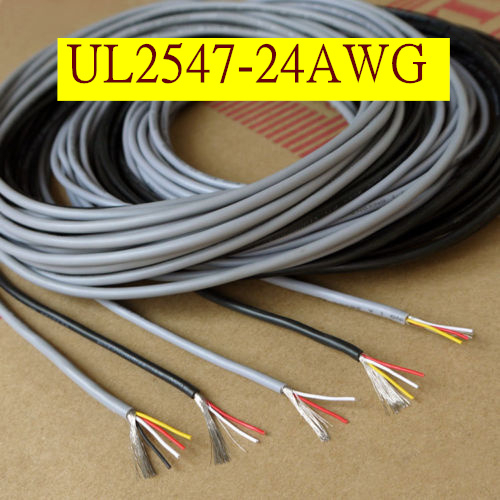 5Meters UL2547 Signal Shielded Cable 24AWG PVC Insulated Tinned Copper ...