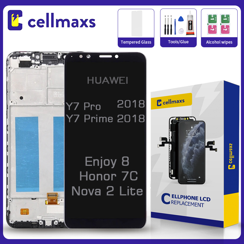 For HUAWEI Y7 Pro Prime 2018 Nova 2 Lite Enjoy 8 HONOR 7C LCD Touch ...