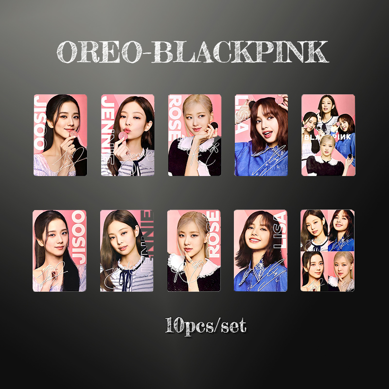 BLACKPINK Oreo photocards Co branded card collection card lisa rose ...