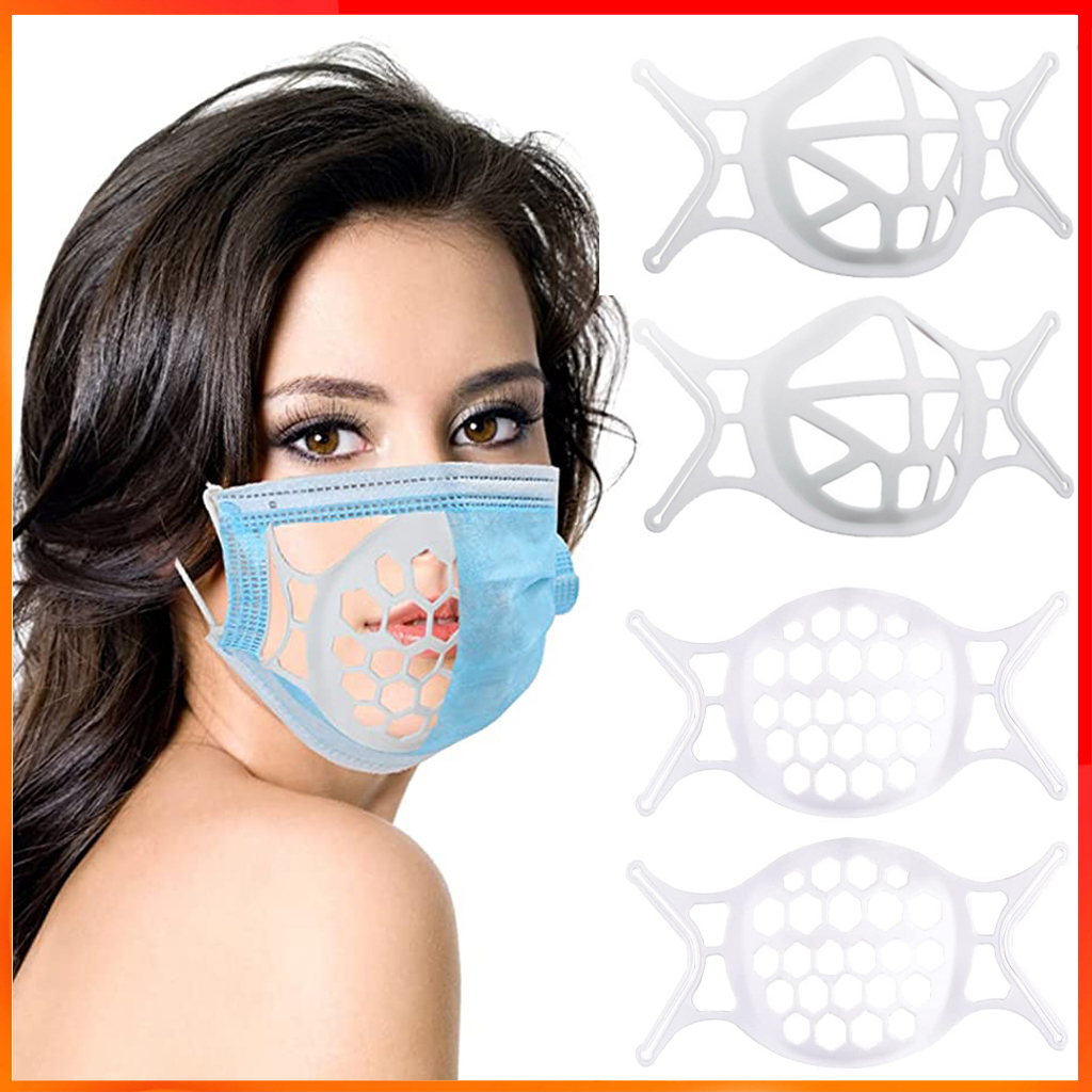【4Pcs】3D Face Mask Bracket Silicone Holder Inner Support Breathing ...