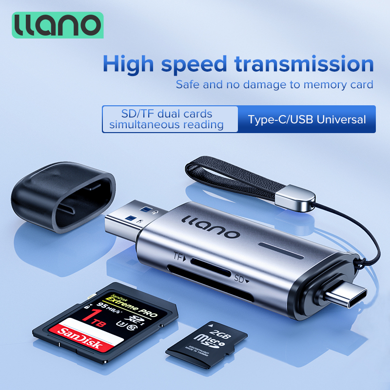 llano USB 2 in1 Card Reader OTG Type-C TF/SD 2T Card Reader | Shopee ...