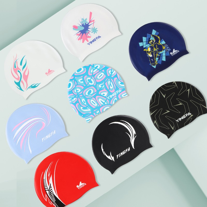 YINGFA Adults High Elastic Swimming Caps Women Waterproof Pool Cap ...