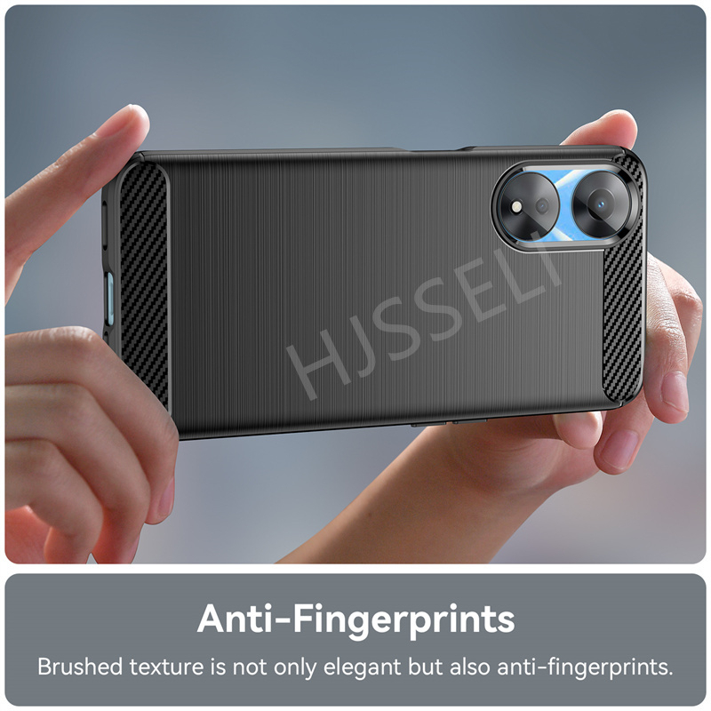 OPPO A78 5G A76 A96 A77s A57 4G Casing Armor Carbon Fiber TPU Soft ...