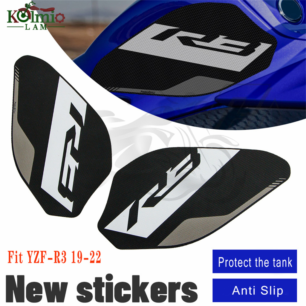 Fit for YAMAHA 2019 - 2022 YZF-R3 Side Tank Pad Protector Stickers Gas ...