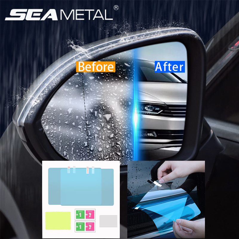 Seametal Car Window Sticker Rear View Mirror Anti Rain Film Fog Clear ...