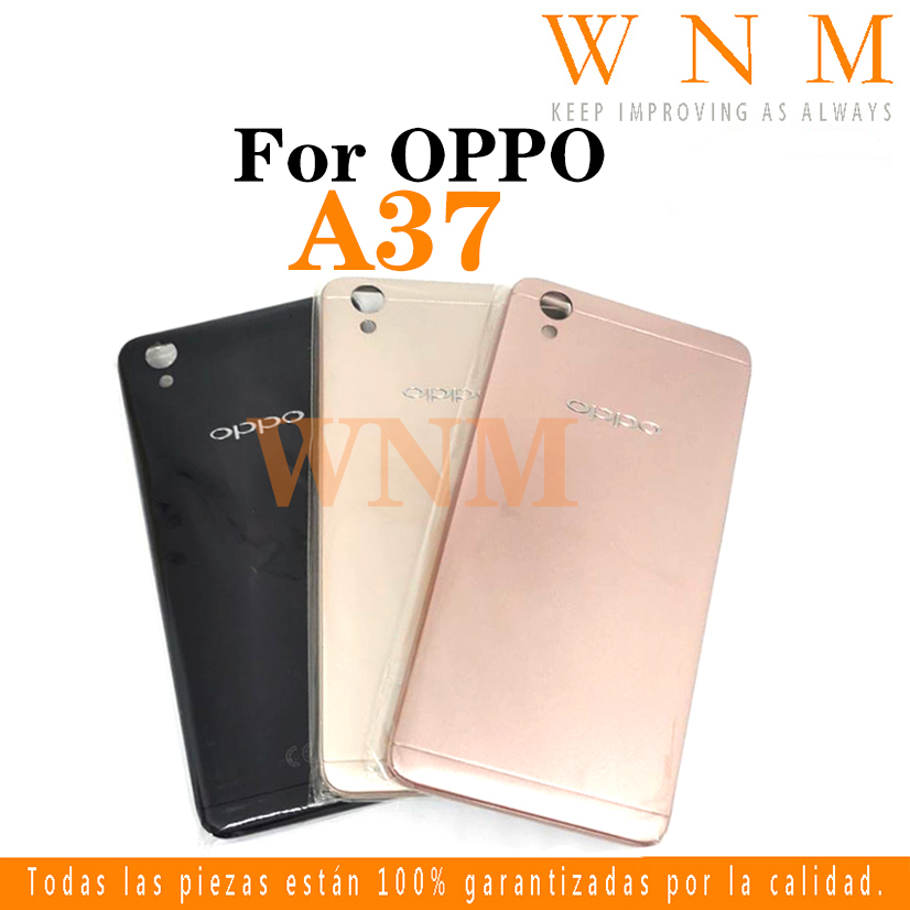 For OPPO A37 A37m Battery glass Back Cover Rear Door Case with Button ...