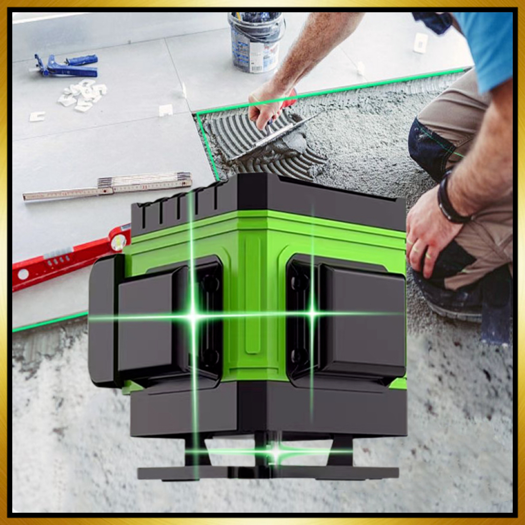 GUANHUA 8/12 Lines Adjustable Laser Level 360° Rotation Indoor and ...