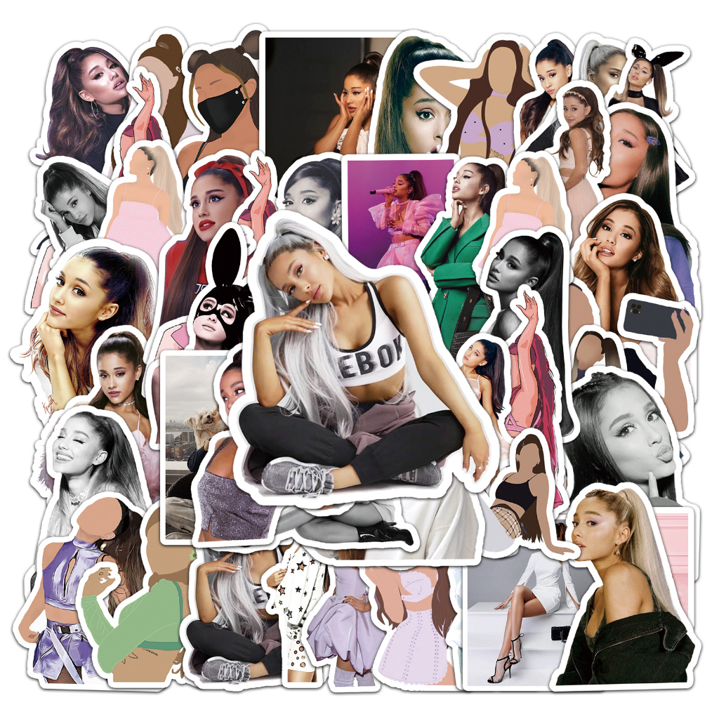 52 Piece Cute Beauty Ariana Grande Stickers Waterproof DIY For Phones ...