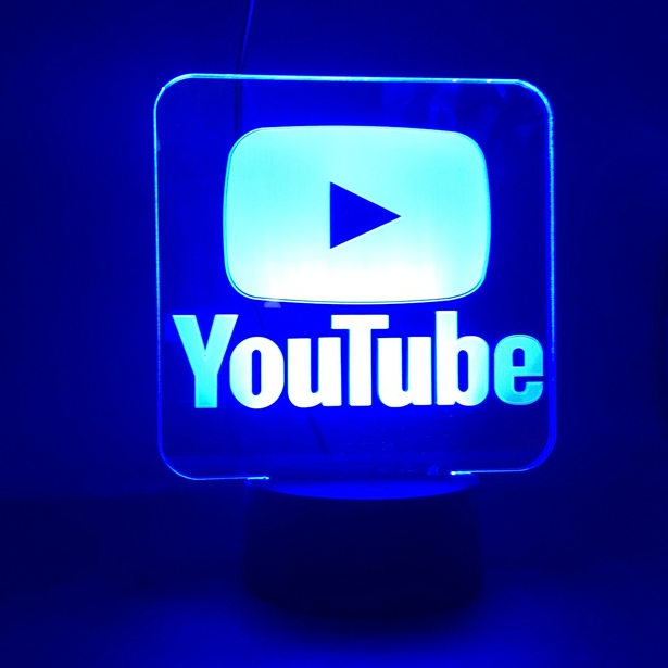Cool 3D Illusion Logo Lamp Perfect Live Streaming Room Decoration PC ...