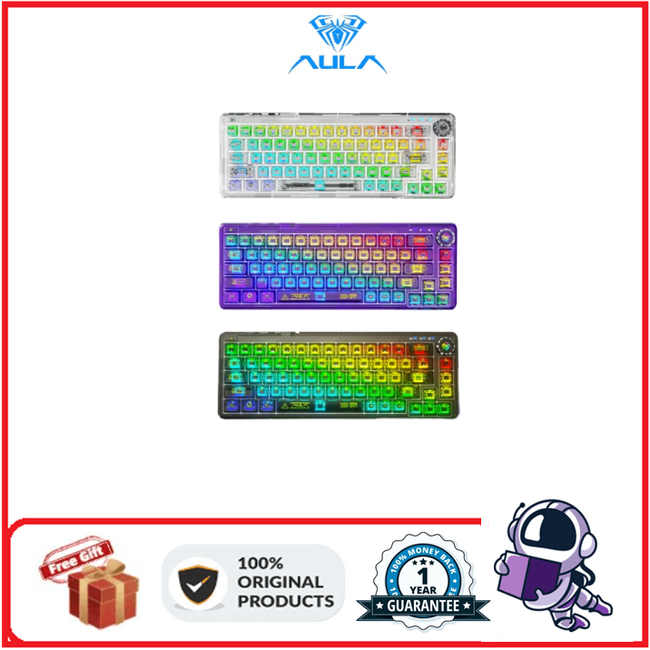 AULA F68 Wireless the third mock examination 2.4G Bluetooth customized ...