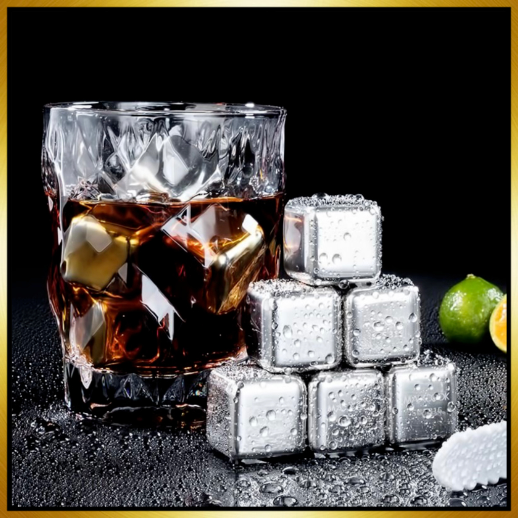 GUANHUA Stainless Steel Ice Cube Quick-frozen Ice Cube 304 Silver Iced ...