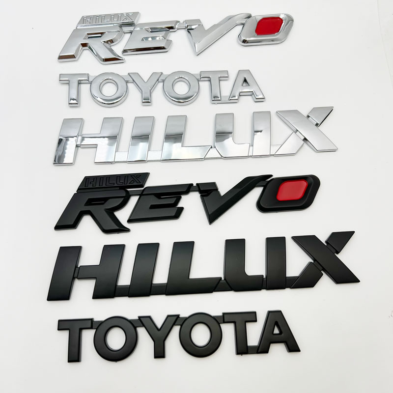 3D ABS PlasticTOYOTA REVO HILUX Logo Car Letter Sticker, Trunk Decal ...