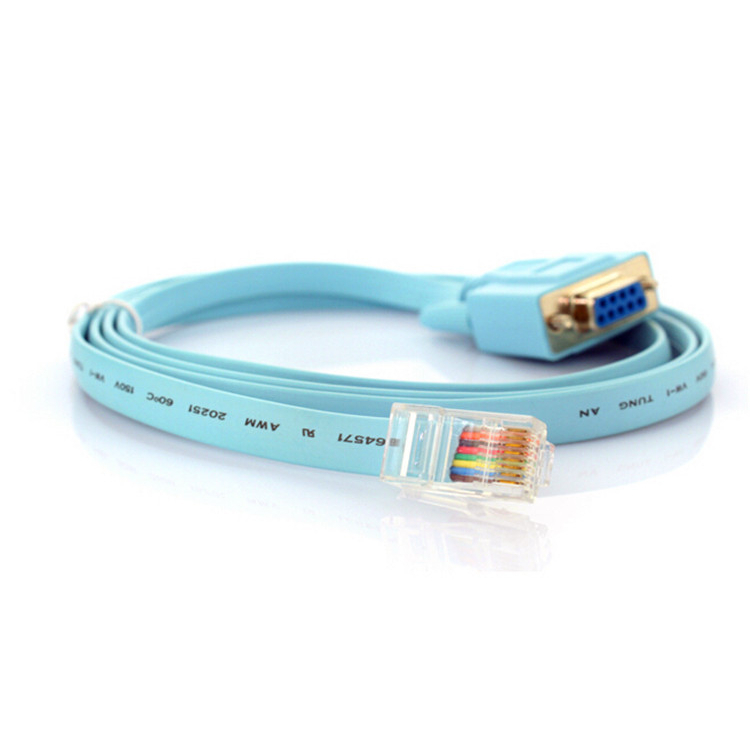 For Cisco Console Cable RJ45 Cat5 Ethernet to Rs23 DB9 COM Port Serial ...