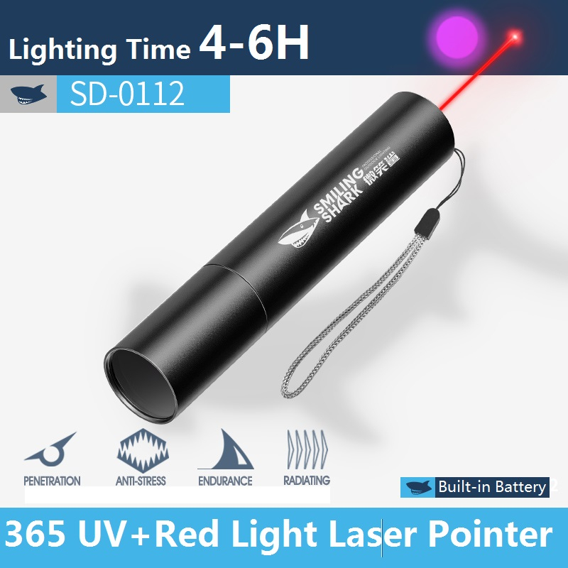 Smiling Shark SD0112 UV Flashlight Red Light Laser Pointer 2 in 1 LED ...