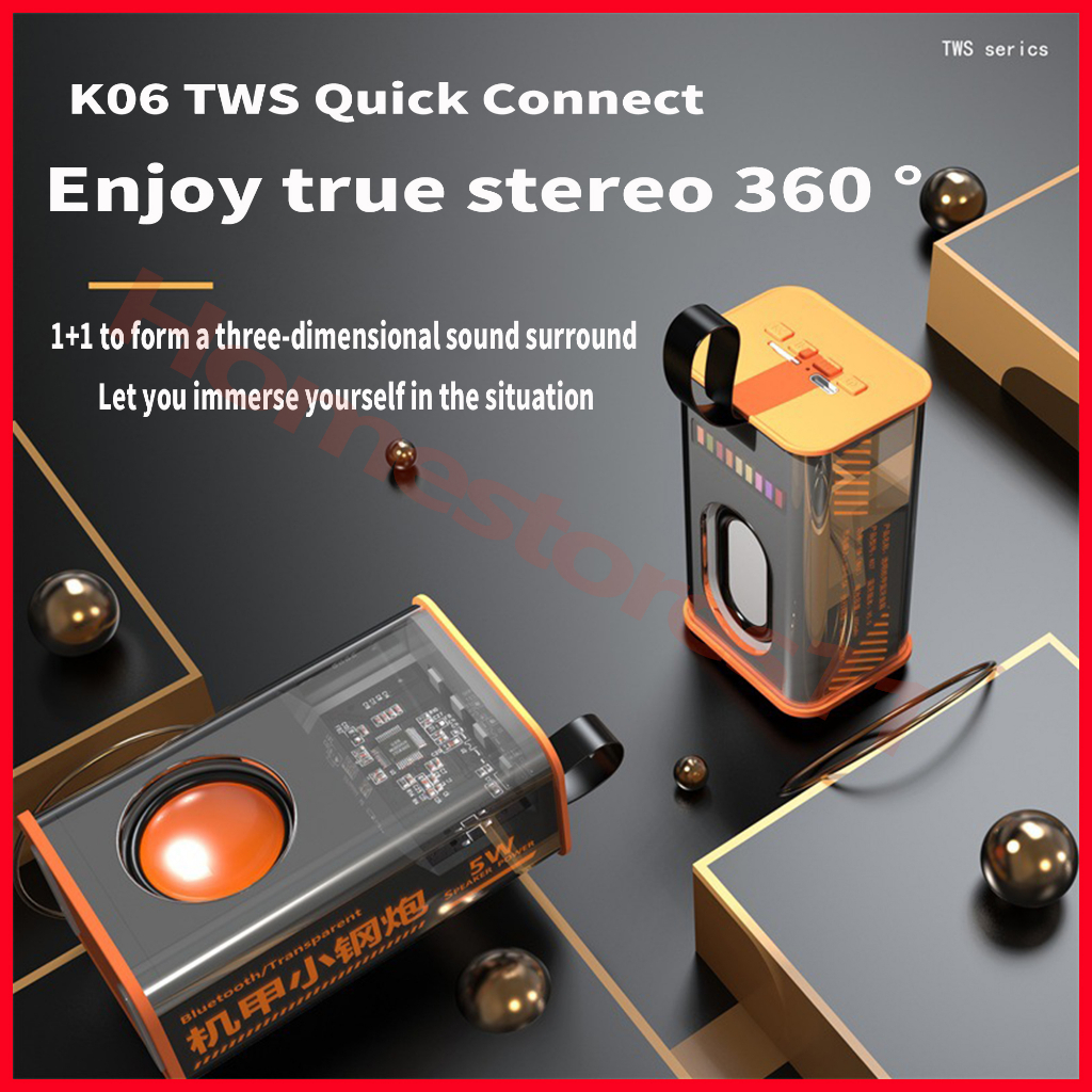 TQ K06 Bluetooth Speaker Mech Audio TWS Two Machine interconnection ...