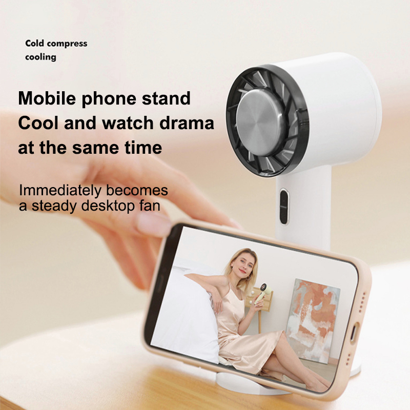 Mini Fan Portable Handheld Rechargeable Cold Compress Semiconductor ...