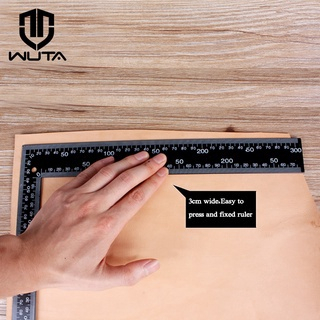 Leather Craft Ruler Metal Angle Square Measuring L-Shaped Ruler ...