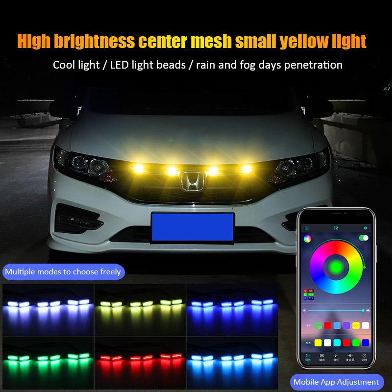 Car Led Lamp Bead Car Cool light Car LED Front Grille d Amber Light ...