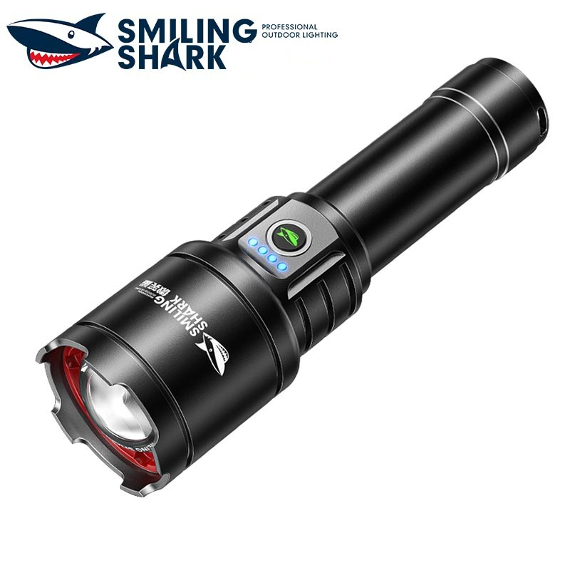 Smiling Shark SD7004 Super Bright Flashlight Led M77 8400 Lumens Flash ...