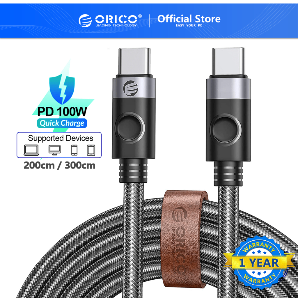 ORICO USB C To Type C Charging Cable C Port Data Cord PD100W Fast ...