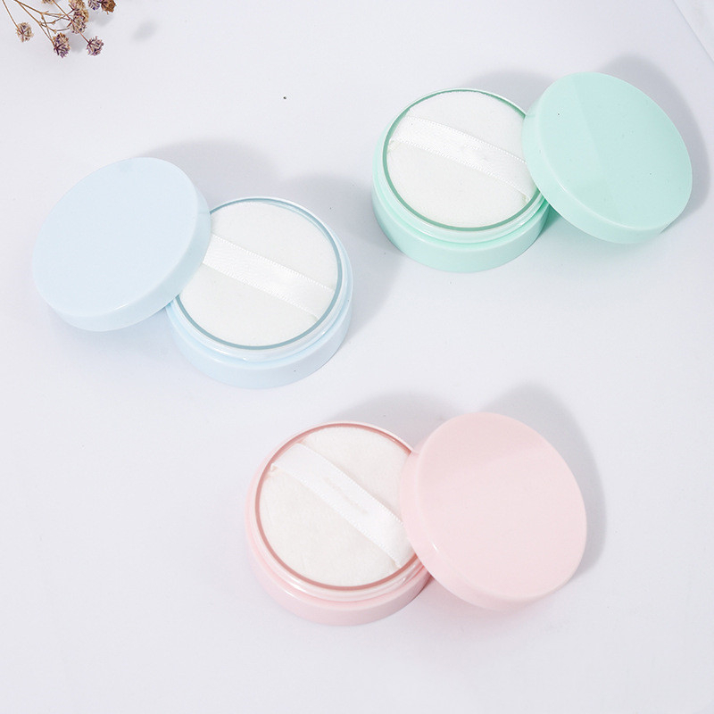 [Beauty] Empty Cosmetic Powder Travel Container with Puff Lightweight ...