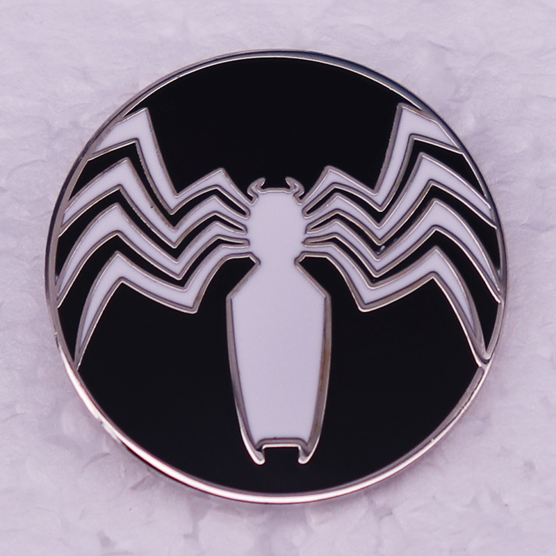 Spider-man Brooch Venom Badge Fashion Button Enamel Pin film and ...