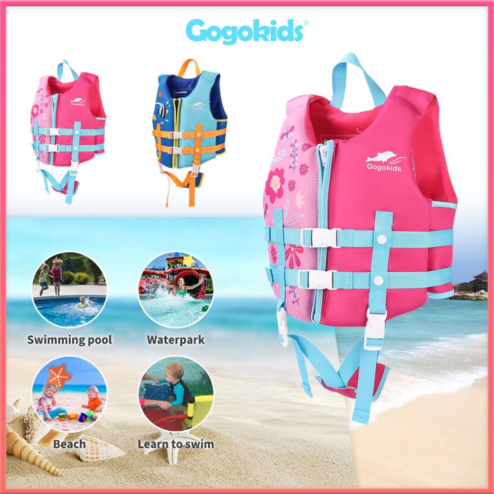 Gogokids Life Vest for Kids Animal Pattern Kids Life Jacket Kids Swim ...