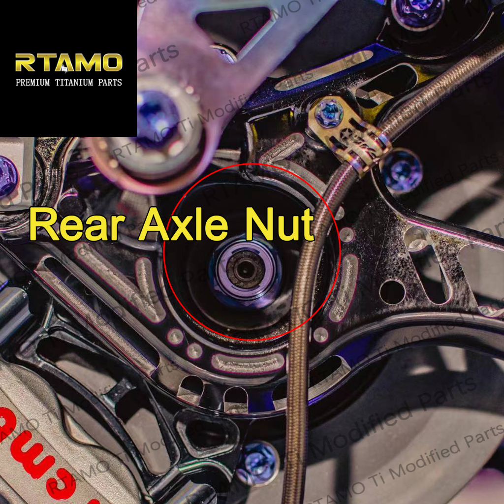 RTAMO Titanium Gr5 Yamaha Rear Nut Nmax Aerox Xmax Honda Beat Scoopy ...