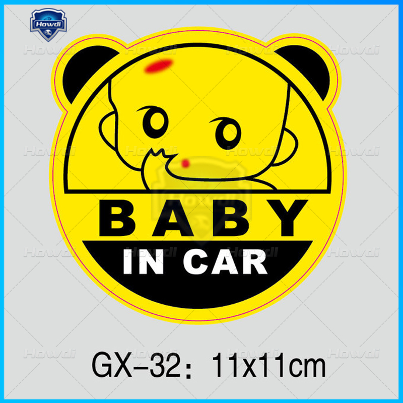 BABY IN CAR Sticker Baby on Board Decal Door Window Decal Cartoon Laser ...