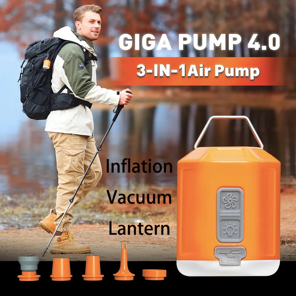 GIGA Pump 4.0 3-in-1 Portable Mini Electric Inflator USB Charging ...