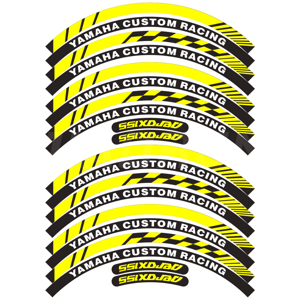 1 Set mags decals aerox v2 rim sticker for motorcycle Yamaha NVX AEROX ...