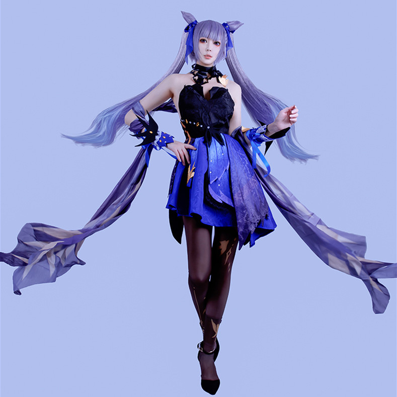 【Ready Stock】Genshin Impact Keqing Skin Opulent Splendor Cosplay ...
