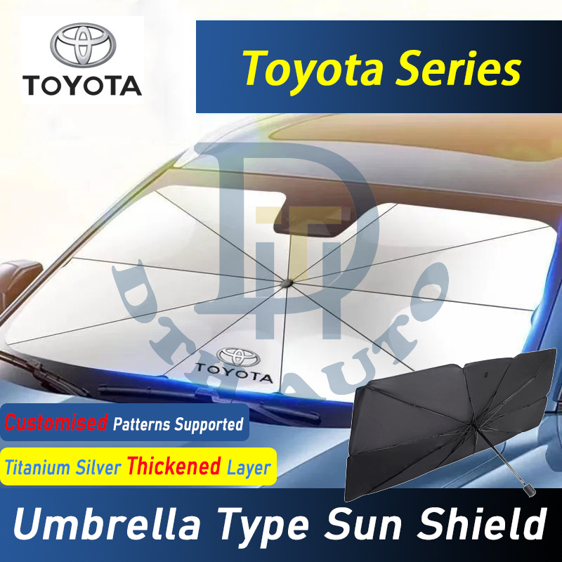 [Custom Patterns Available] Car Sunshade Umbrella Windshield Sun Shade ...