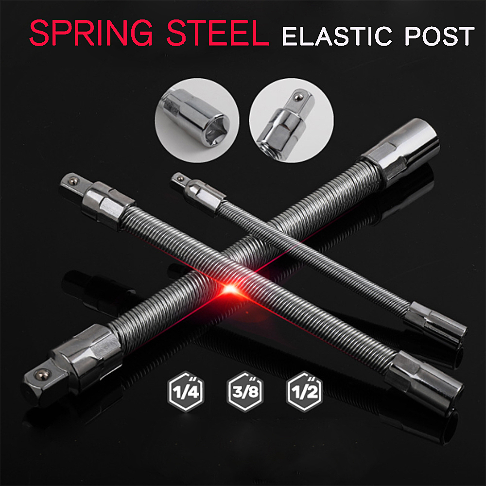 1/4 3/8 1/2 Drive Flexible Socket Extension Bar Adapter Metal Shaft ...